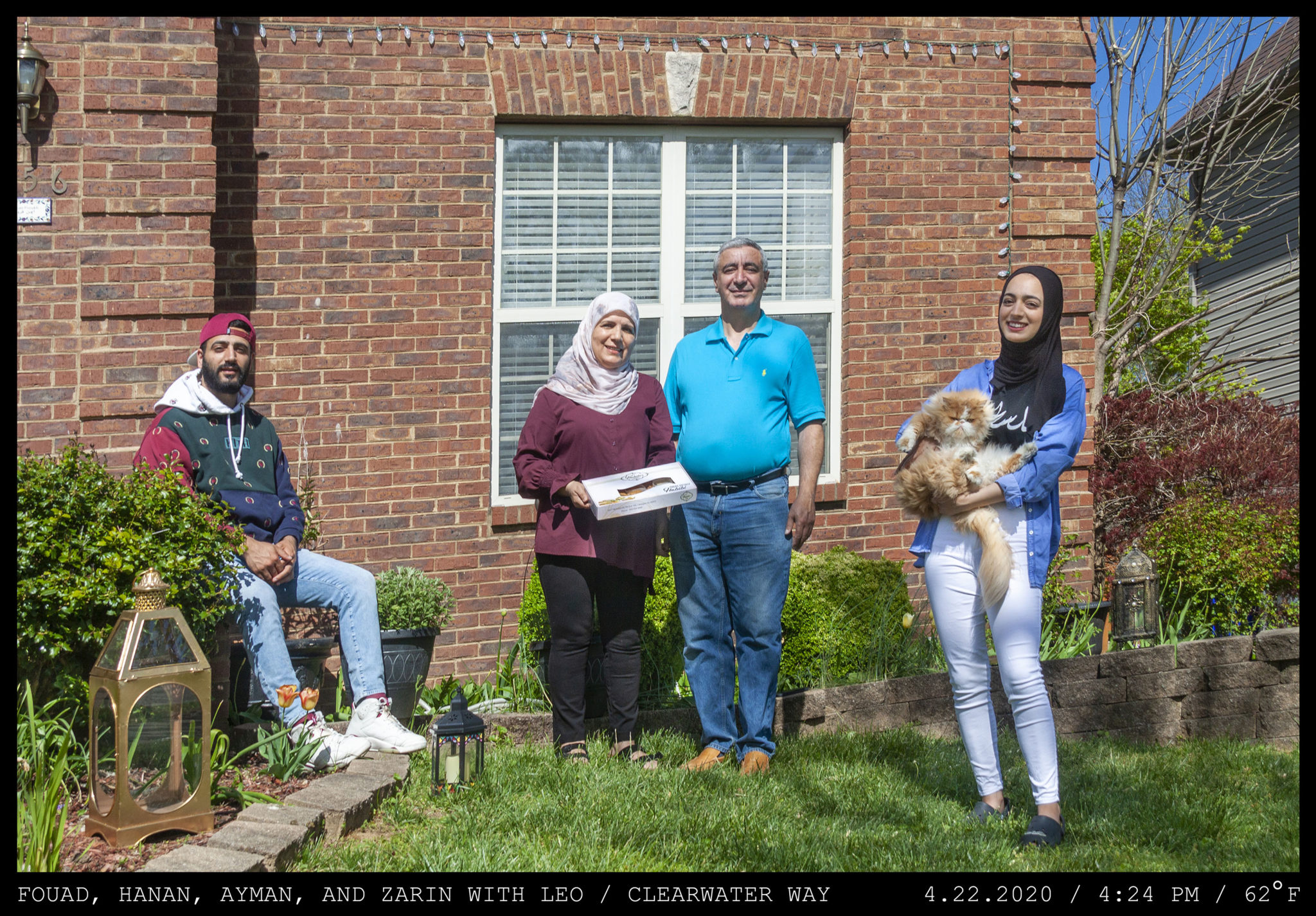 Fouad, Hanan, Ayman, and Zarin with Leo - Lexington in the Time of COVID-19